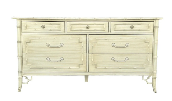 Vintage Faux Bamboo Thomasville Allegro Seven-Drawer Dresser Available ...