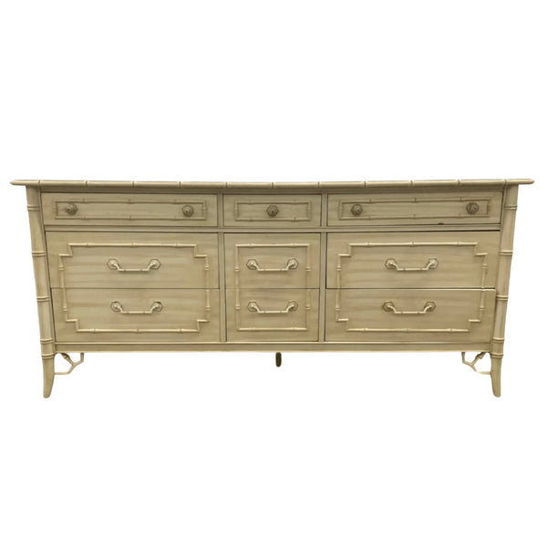 Vintage Thomasville Allegro Faux Bamboo Nine Drawer Dresser Available ...