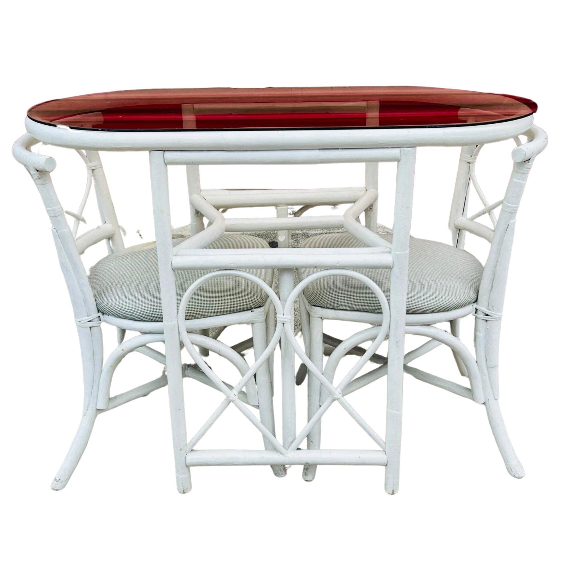 Vintage Faux Bamboo Honeymoon Style Table and Chairs Available for ...