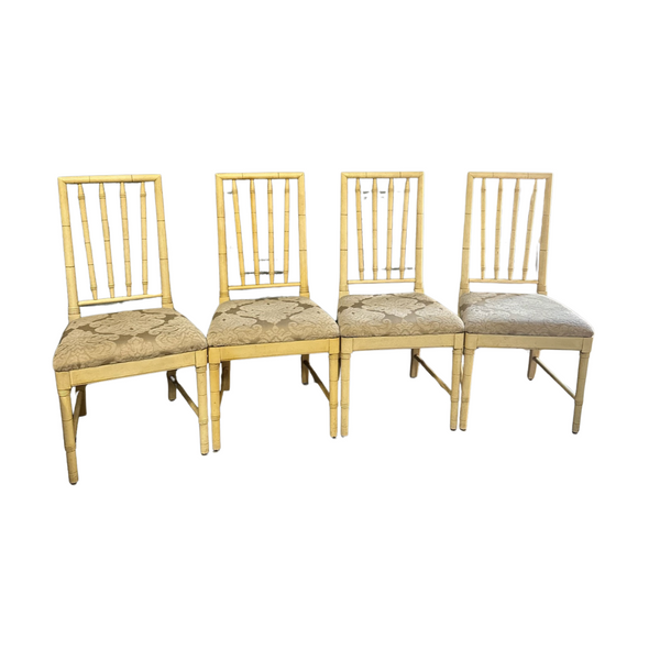 Vintage Thomasville Allegro Faux Bamboo Set of Four Chairs Available ...
