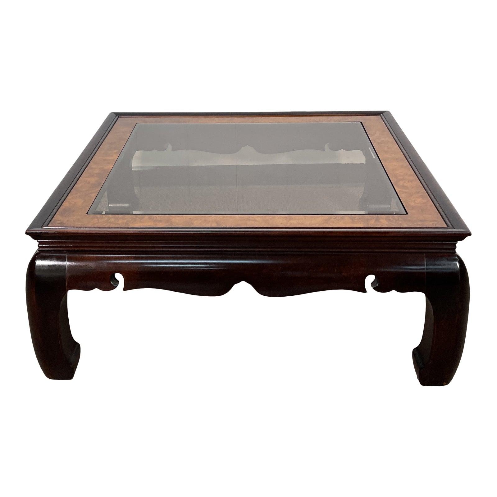 Vintage Gordon's Fine Furniture Chinoiserie Ming Square Coffee Table ...